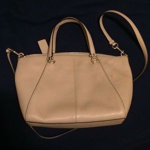 Coach | Bags | Coach Crossbody Tan Purse With Handles | Poshmark
